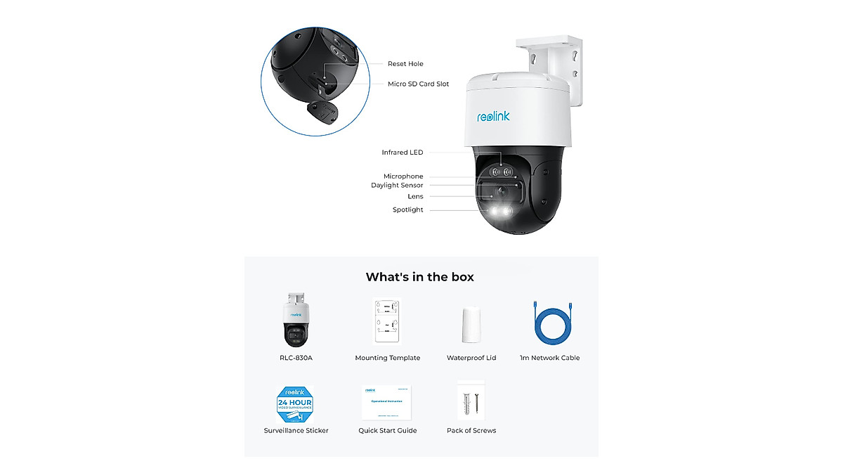 REOLINK RLC-830A 4K PTZ PoE Camera - Smart Outdoor Security