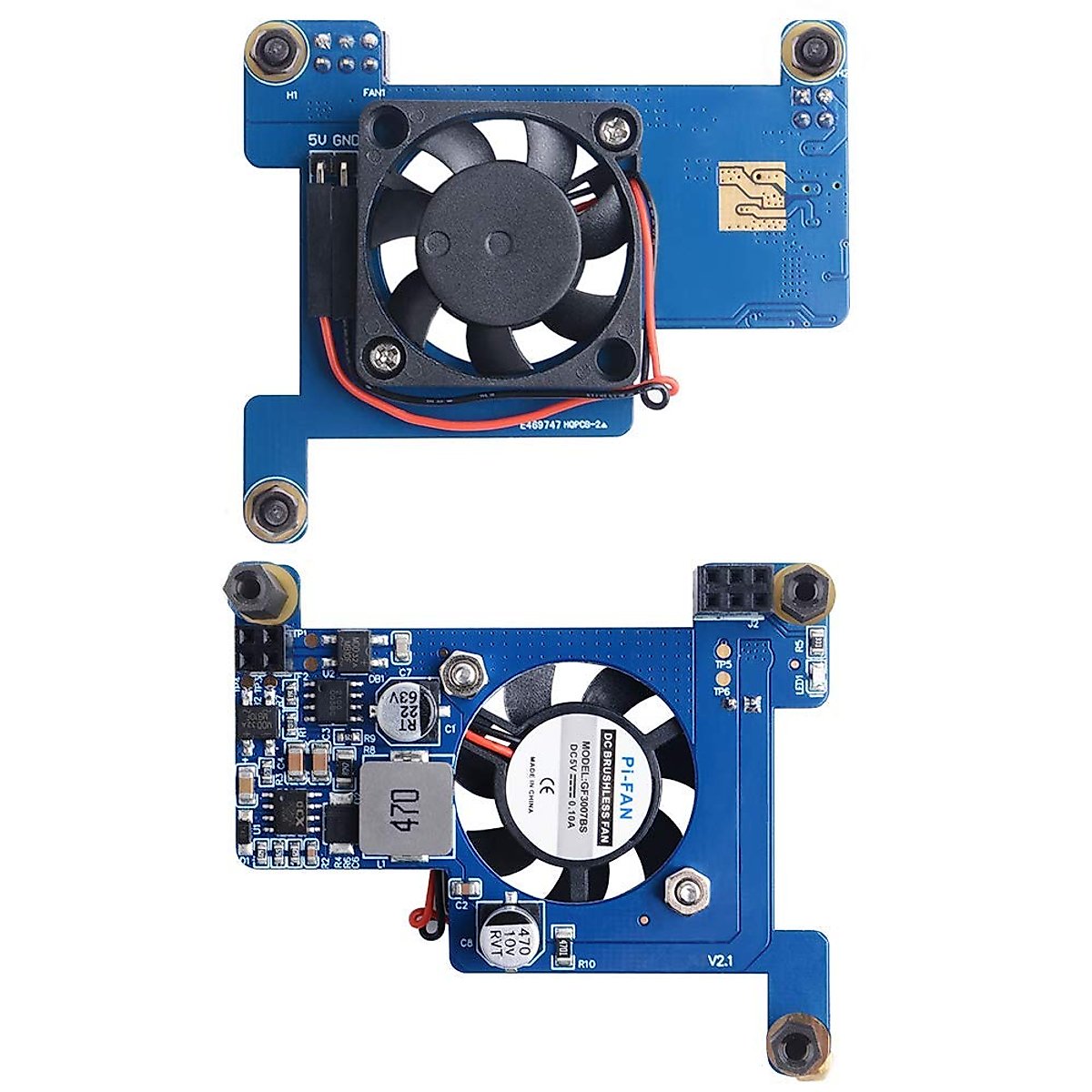 GeeekPi PoE HAT for Raspberry Pi 4, Support IEEE 802.3af or 802.3at PoE Standard, with Cooling Fan 30x30x7mm for Raspberry Pi 4 Model B / 3B+ 3B Plus