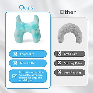 UXIETIN Dog Pillows for Large Dogs,Soft Faux Fur Dog Pillows for Neck,Dog Pillows with Two Sizes for Large Dogs and Medium Dogs forAnxiety Relief,Large Dog Calming Toy