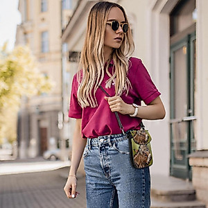 Unicey Donkey Hugs Painting Leather Phone Purse, Small Crossbody Bag Wallet Purses and Handbags for Women