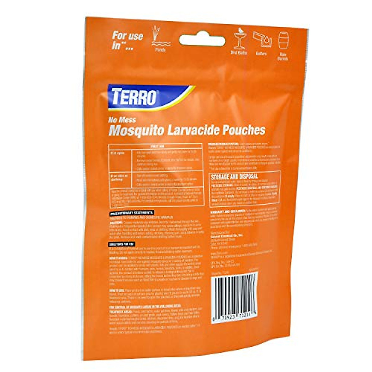Terro T1210 No Mess Mosquito Larvacide Pouches - 10 Pouches Included