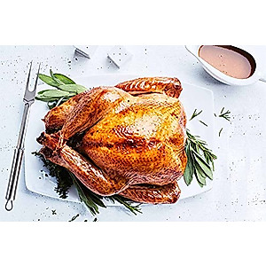 Begatter Meat Carving Fork, 13.3 Inch Long Cooking Fork for Kitchen, Stainless Steel Serving Fork Barbecue Fork, 2 Pieces