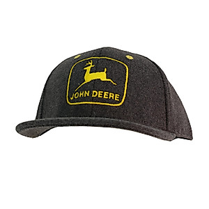 John Deere Faux Melton Wool-Charcoal-Os