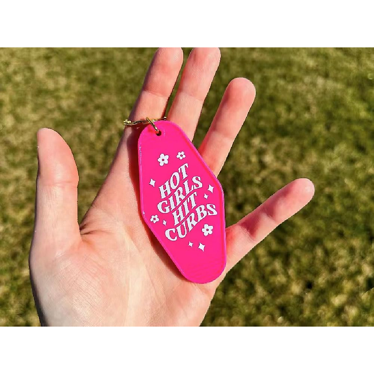 Lemua Motel Keychain Hot Girls Hit Curbs Key Chain Funny Key Ring for Her Car Accessories