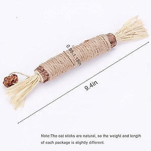 Ombsyej Matatabi Stick for cat, 5 Pack Silvervine Chew Sticks for Cats, Catnip Silvervine Toys Kitten Teething Toys Catnip Sticks Suitable for All Cats, Make Your cat Feel Calm and Relaxed