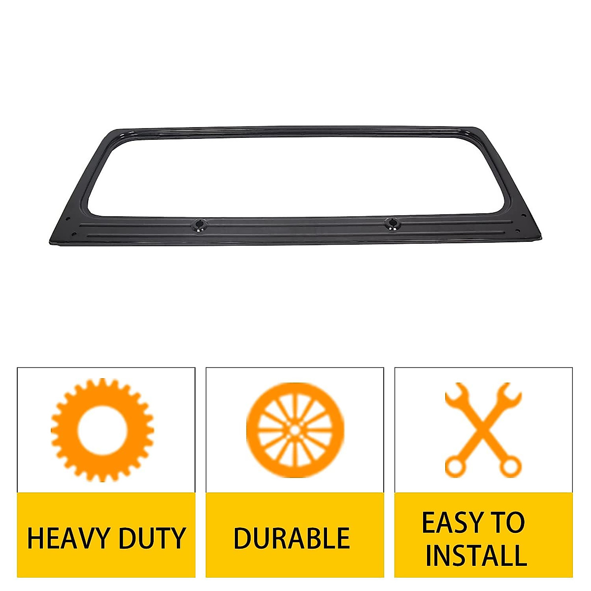 KUAFU Front Windshields Frame Steel Compatible with 1987-1995 Jeep Wrangler YJ (Replace for CH1280101 55174576)