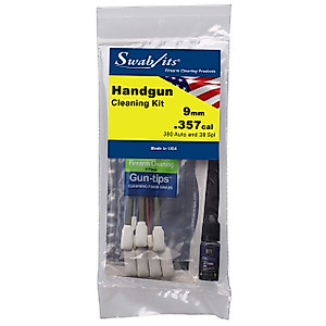 SWAB-ITS 9mm/.357cal/38spl/380auto Handgun Firearm Cleaning Kit 357 Caliber - Made in The USA