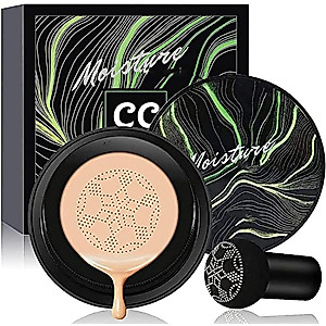 Royu Mushroom Head Foundation, Cushion CC Cream, Moisturizing Concealer (Natural Color)