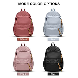 Black School Backpack For Girls Boy High School Middle Bookbag ,Classic Basic Junior college Schoolbag Lightweight Resistant Waterproof Small Backpack For Women Casual Travel Daypack