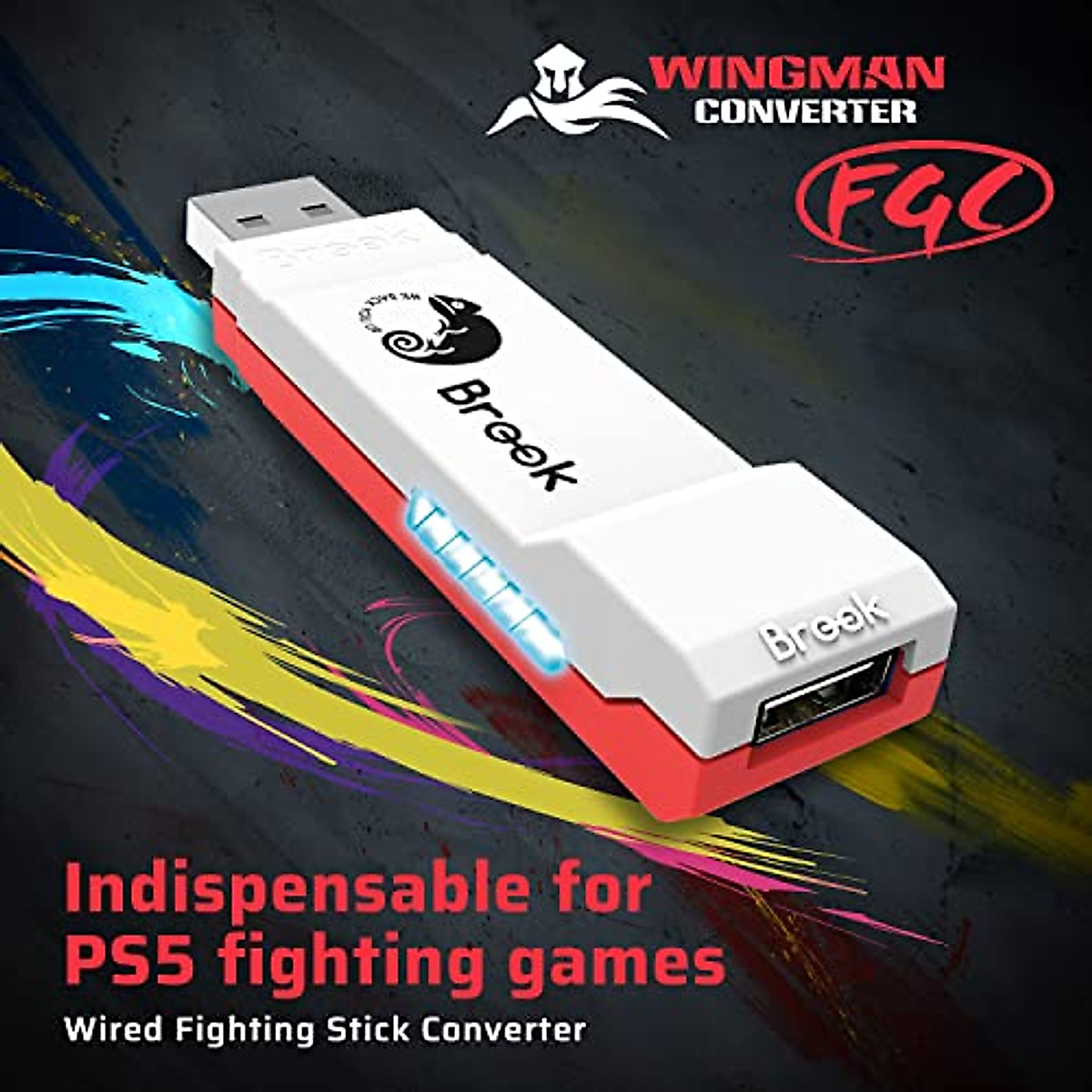 Brook Wingman FGC converter - an Arcade Joystick Converter, Built for PS5 Fighting Games, Supports Street Fighter 6 and Tekken 8
