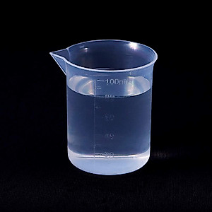 Othmro Measuring Cup 100ml PP Plastic Graduated Beaker Transparent for Lab Kitchen Liquids 2pcs