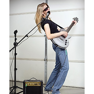 Moukey Microphone Stand, Tripod Boom Mic Stand with 2 Non-Slip Mic Clip Holders & 2 Foam Covers, Collapsible Adjustable Mic Stand for Singing, Karaoke, Stage and Outdoor Activities, Black, MMs-3