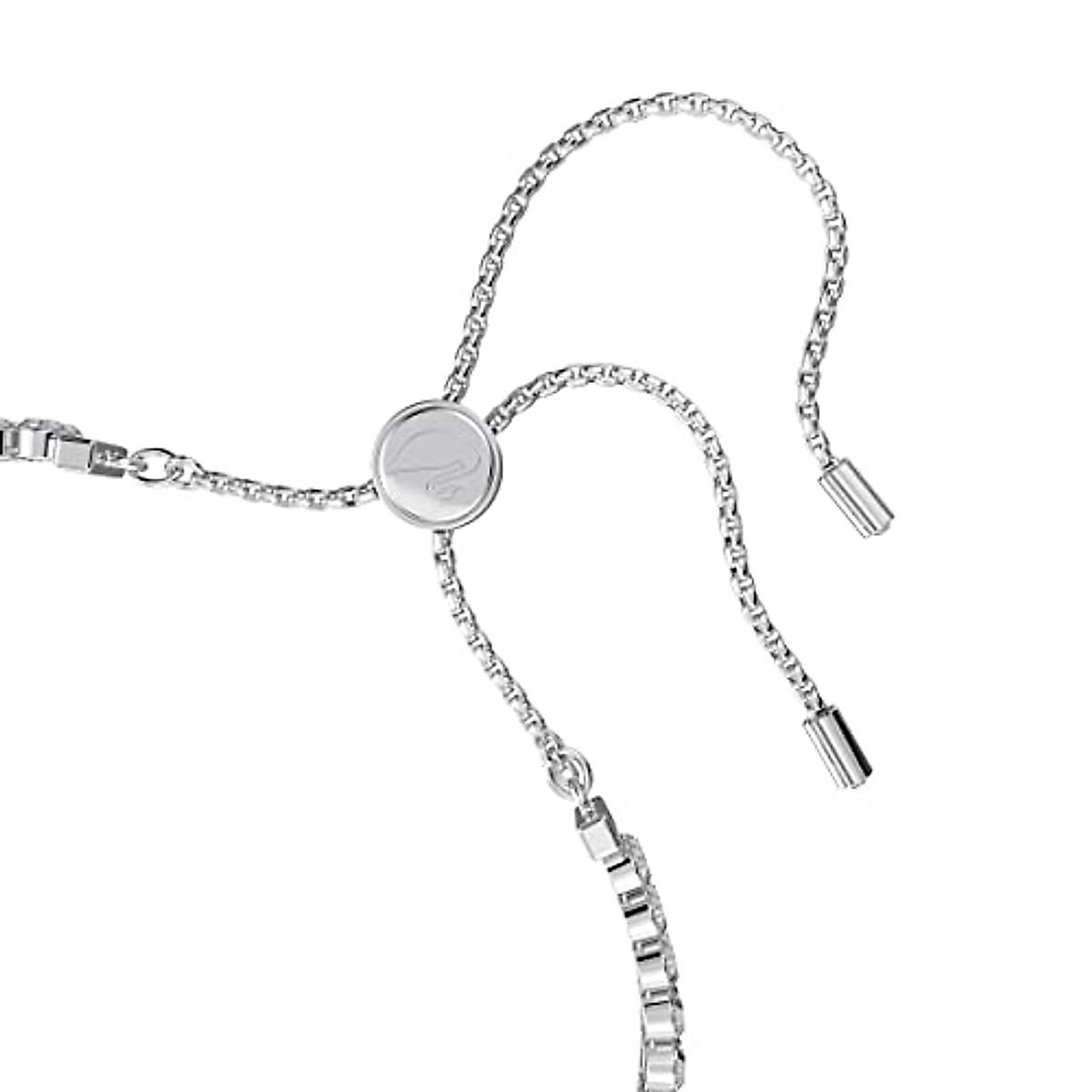 Swarovski Sparkling Dance Collection Women's Tennis Bracelet, White Crystals with Rhodium Plated Chain