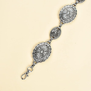 ILuvatar Waist chain women's metal chain dress with butterfly sweater chain Silver retro waist chain punk belt