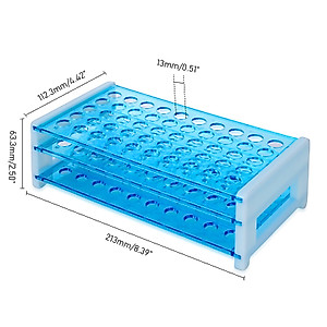 100Pcs 5ml Round Bottom Centrifuge Tubes with 2Pcs Racks, Plastic Clear Lab Test Tubes with Snap Caps, Sample Tubes Vials with Graduated Measuring Scale