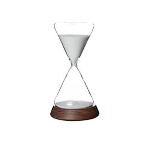 ZAIXO Hourglass, 30-minute Timer Hourglass, Holiday Decorations, Glass Hourglass, Wooden Base, Can Be Used for Desks, Study Decorations (Color : Walnut Base)