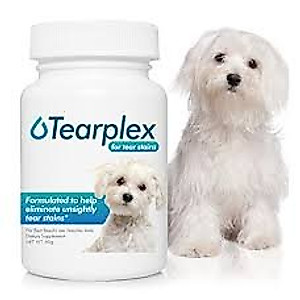 tearplex 3 Pack, Tear Stain Supplement for Dogs and Cats, #1 Rated Natural Tear Stain Product - Made in The USA, 100% Tylosin Free, Veterinarian Trusted - Beef Flavored