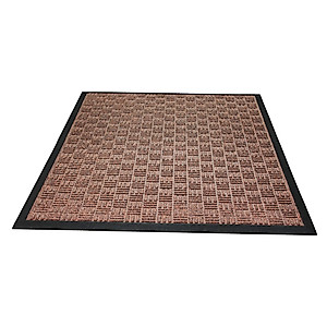 ULTRALUX Premium Indoor Outdoor Door Mat 35” x 59” Absorbent, Strong, Non-Slip Entry Rug Heavy Duty Rubber Backed Doormat, Brown Dirt Barrier Entrance Mat