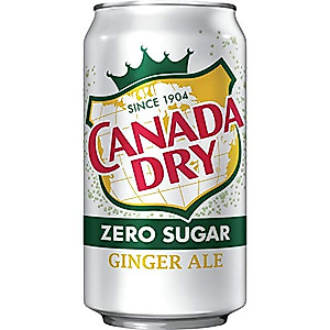 Canada Dry Zero Sugar Ginger Ale Soda, 12 fl oz cans (Pack of 12)