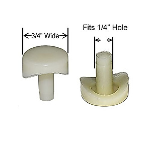 3/4" Coved Stem Bumper Fits Into 1/4" Inch Round Hole Patio Outdoor Furniture Chairs Protectors Pack of 16 PCS