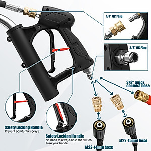 FIXFANS 24" Pressure Washer Surface Cleaner with 4 Wheels, Dual Handle, Stainless Steel Power Wash Surface Washer Attachment, 4500 PSI Pressure Washer Accessory for Driveway Sidewalk Patio Cleaning