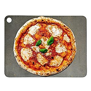TCFUNDY Pizza Steel for Oven, Baking Steel Pizza Stone for Grill and Oven, Pre-Seasoned Solid Carbon Steel Non-Stick Pizza Pans, 13.5"x10"x¼"