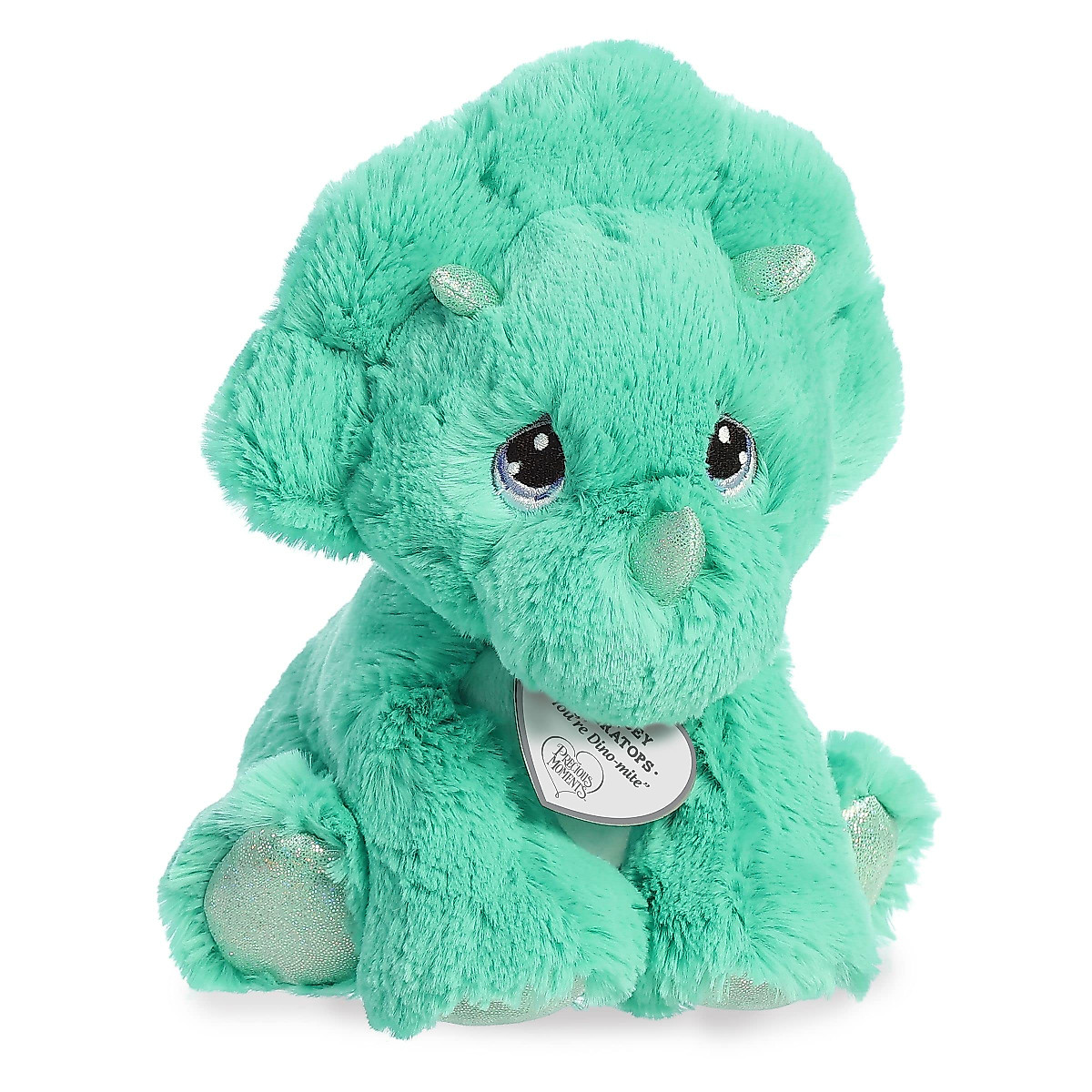 Aurora® Inspirational Precious Moments™ Tracey Triceratops Stuffed Animal - Cherished Memories - Enduring Comfort - Green 8.5 Inches