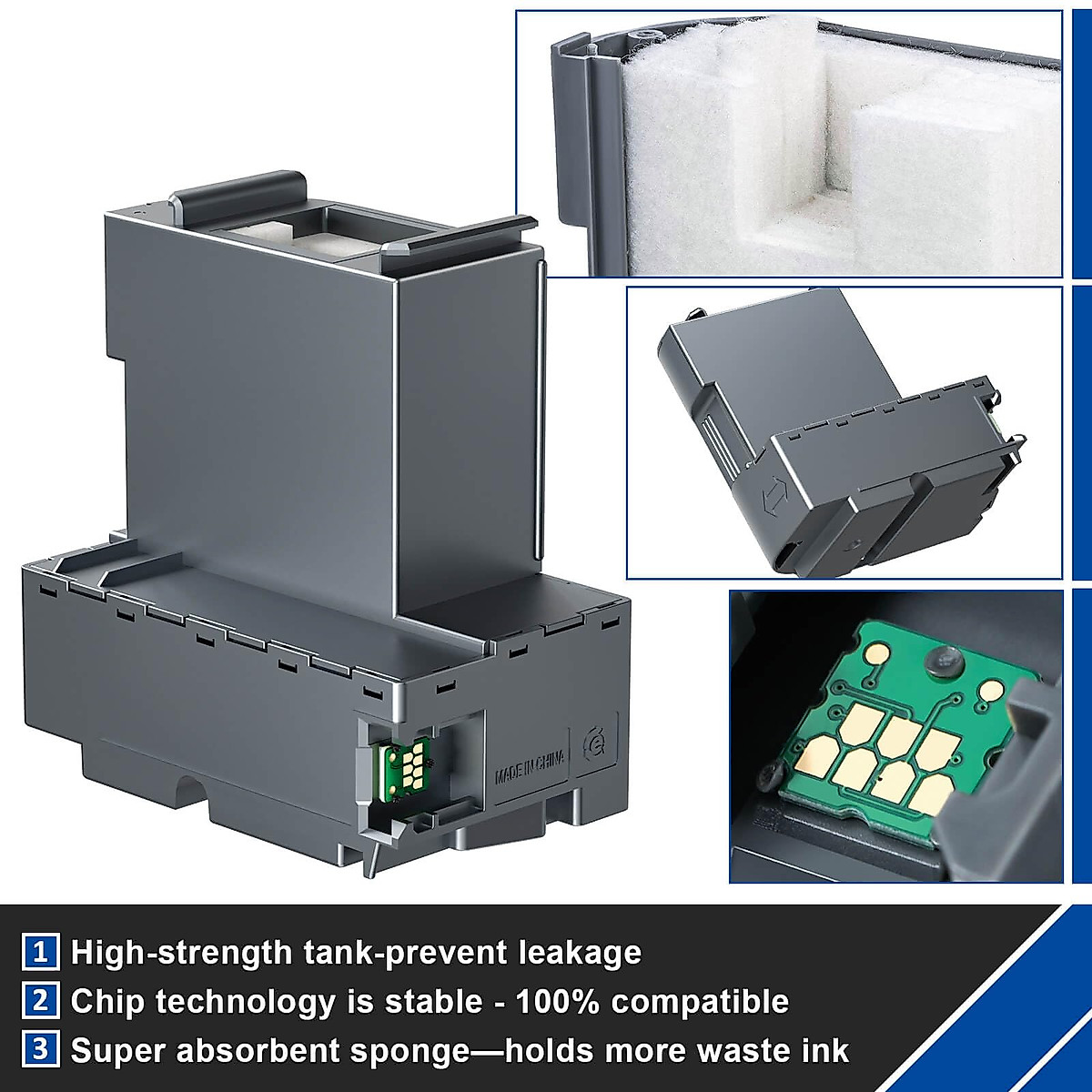 Spaceink T04D1 Ink Maintenance Box for ET-15000 ET-3750 ET-3760 ET-4750 ET-4760 ET-3850 ET-4850 WF-2860 XP-5100 ET-3710 ET-5150 ET-3830 ET-M1000 ST-3000 ET-M2170 Printers. TO4D1/TO4D100/EWMB2/04D1