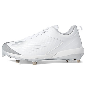 New Balance Women's Fuse V3 Metal Pitch Softball Shoe, White/White, 7