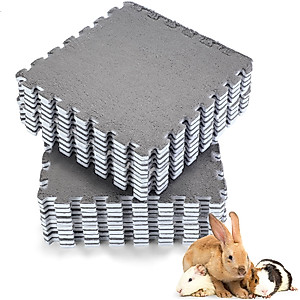 Timgle 20 Pcs Guinea Pig Fleece Cage Liners 12"x12" Washable Guinea Pig Mat Reusable Small Animals Fleece Bedding Warm Soft Training Pads for Chinchilla Hamster Rat Ferret Bunny Small Sized Pets
