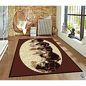 Champion Rugs Kids Children Prayer Holding Hands Praying Area Rug (5’ 3” X 7’ 5”)
