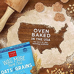 Cloud Star Wag More Bark Less Crunchy Dog Treats Baked in The USA, Oats & Grains, Bacon, Cheese & Apples 3 lbs. (Packaging May Vary)