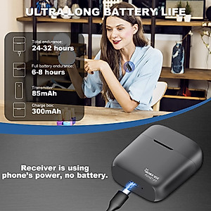 Hayner-Seek Pocket J11 Wireless Lavalier Microphone, Plug & Play, Noise Reduction, ECHO, MUTE, 60m Transmission, 2.4GHz Auto-Sync Mic for iPhone, YouTube Live Stream, Video Recording, Vloggers