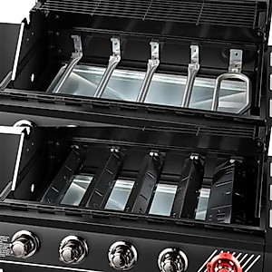 DGH474CRP Heat Tent 5 Burner Grill Replacement Parts for Dyna Glo Grill Heat Shield 70-02-411 70-02-412 Dynaglo Burner Tube DGH485CRP DGH485CRP-D DGH483CRP DGH474CRP-D DGH474CRN-D Dyna-Glo Grill Parts