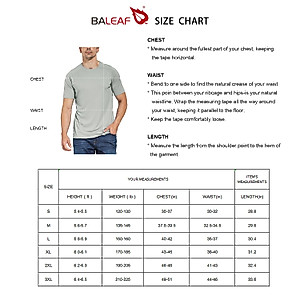 BALEAF Men's UPF 50+ Outdoor Running Workout Short-Sleeve T-Shirt Deep Gray Size L