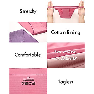 ROSYCORAL Womens Seamless Underwear Adjustable Undies No Show Hipster Bikini Panties Sexy Cheeky 6 Pack S-XL (S)