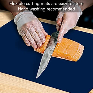 Cut N' Funnel Color Coded Flexible Plastic Cutting Board Mats 4 Pack Made in the USA BPA Free, Dishwasher Safe 11.5” x 15”