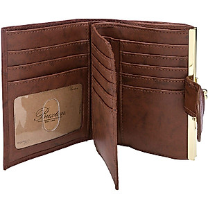 Buxton RFID Double Cardex Wallet One Size Mahogany brown