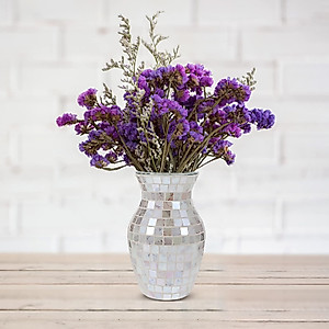 BESPORTBLE Mosaic Flower Vase Glass Piece Vases Plant Pots Decorative Floral Vase Dried Flowers Container Table Centerpieces for Home Office Decor