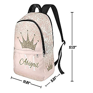 Eiis Princess Glitter Personalized Casual Backpack College School Laptop Travel Daypack for Boys Girs 17 Inch, One Size