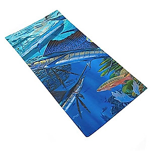 Stilvoll Sailfish Billfish Reef Hand Towels Face Body Wash Cloth Soft Washcloths with Cute Printed for Bathroom Kitchen Hotel Everyday Use