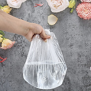 Greatremy 50PCS Thick Elastic Disposable Shower Cap, Large Plastic Waterproof Bath Caps, for Women, Kids men, Hair Cap for Hair Treatment Salon, Travel,Home Kitchen, Hospital, Hotel (Clear)