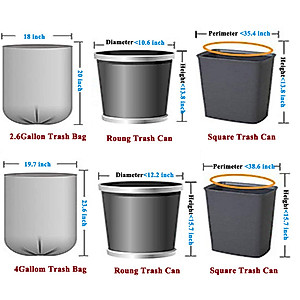 Compostable Trash Bags, 2.6 Gallon Small Disposable Compost Bags 150 Count Garbage Bags Made from PSM Starch-Based for Kitchen Bathroom Bedroom Office Trash Can