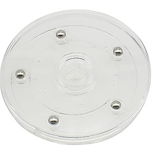 GWYAN 2 Pack 4" Lazy Susan Turntables Acrylic Ball Bearing 360 Degree Rotating Tray for Spice Rack Table Cake Kitchen Pantry Decorating (Transparent)