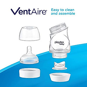 Playtex Baby Ventaire Bottle, Helps Prevent Colic & Reflux, Clear, 9 Oz, 5 Count - Pack of 1