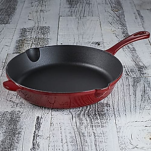 Cuisinart Chef's Classic Enameled Cast Iron 10-Inch Round Fry Pan, Cardinal Red