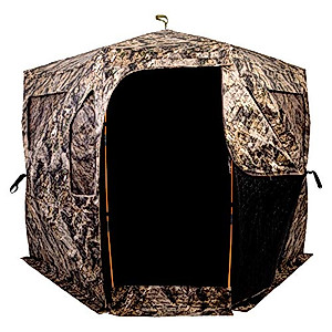 Ameristep Pro Series Thermal Hub Blind | 4 Person Insulated Hunting Blind Designed for Cold Weather in Mossy Oak Elements Terra, AMEBF1009, One Size