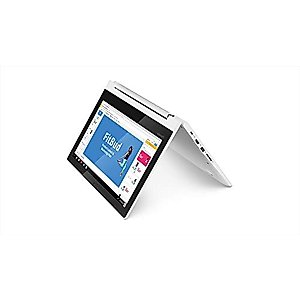 Lenovo Chromebook C330 2-in-1 Convertible Laptop, 11.6-Inch HD (1366 x 768) IPS Display, MediaTek MT8173C Processor, 4GB LPDDR3, 64 GB eMMC, Chrome OS, Blizzard White (Renewed)