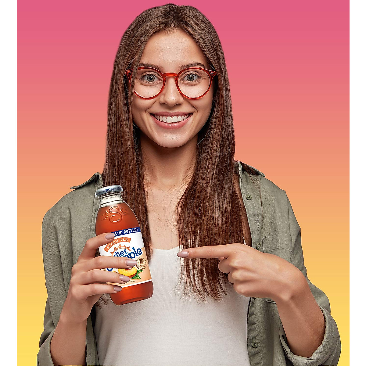Diet Snapple Peach Tea, 16 fl oz (12 Plastic Bottles)