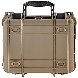Eylar Protective Camera Hard Case Water & Shock Proof with Foam 13.37 inch 11.62 inch 6 inch Tan (Tan)